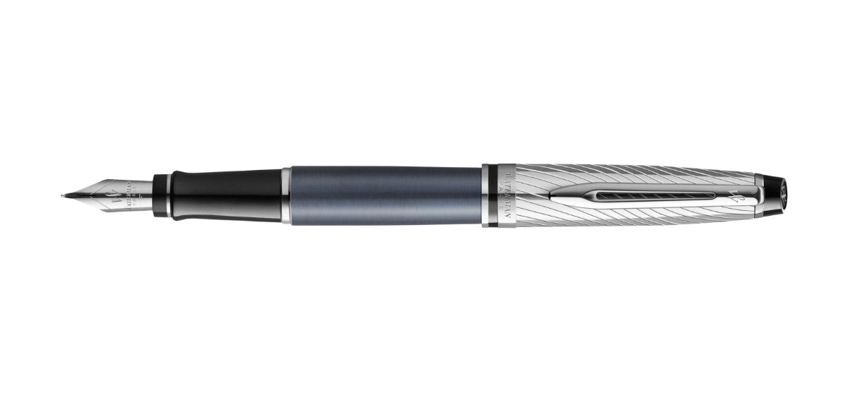 Waterman Expert Deluxe Fountain Pen - Metallic Stone Grey / Chrome Trim ...