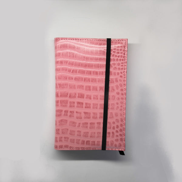 Visentin Leather Notebook Cover A6 Croc + Rhodia Webby Lined Notebook ...