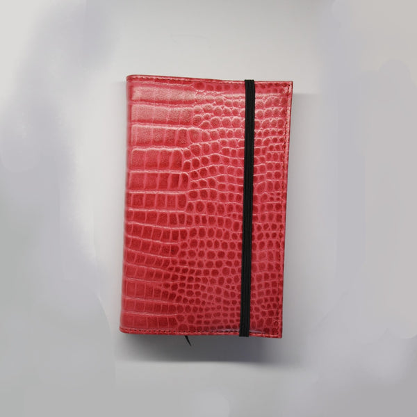 Visentin Leather Notebook Cover A6 Croc + Rhodia Webby Lined Notebook ...
